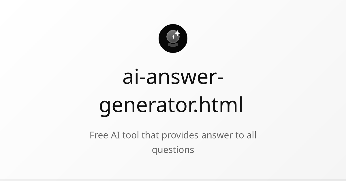 AI Answer Generator