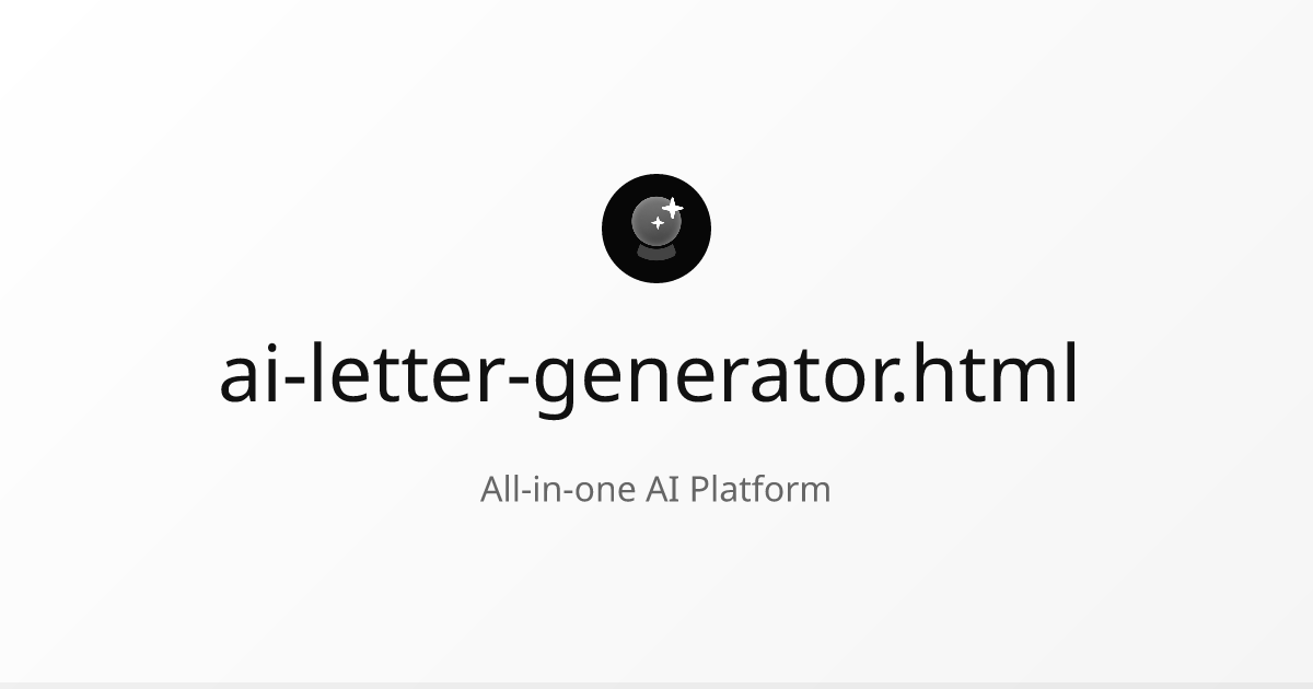 AI Letter Generator