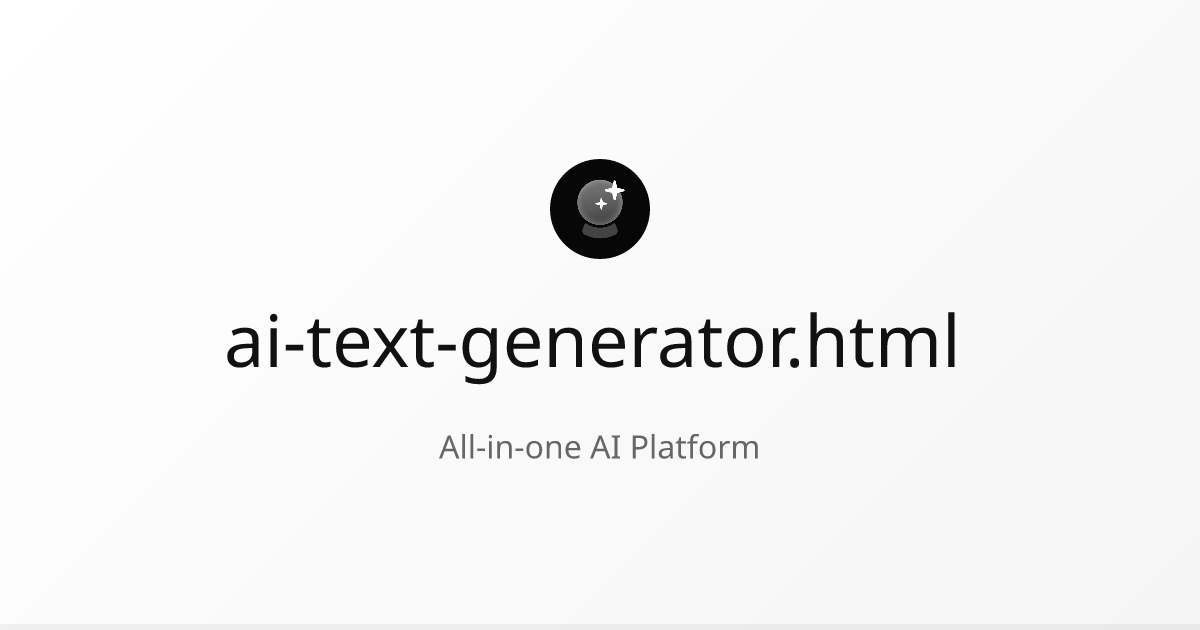 AI Text Generator