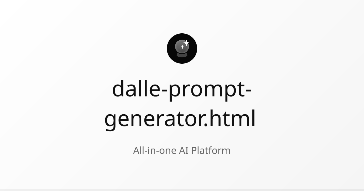 DALL-E Prompt Generator